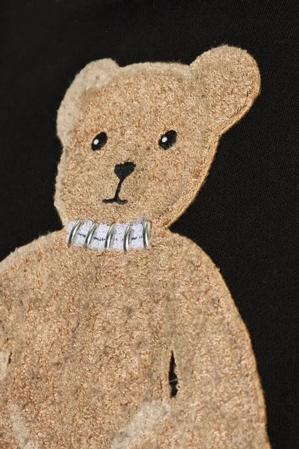 Palm Angels Plush Teddy Bear Appliqué Hoodie