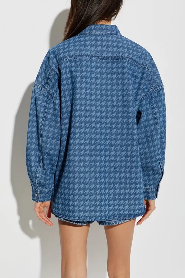 Perfect Moment Houndstooth Denim Shirt