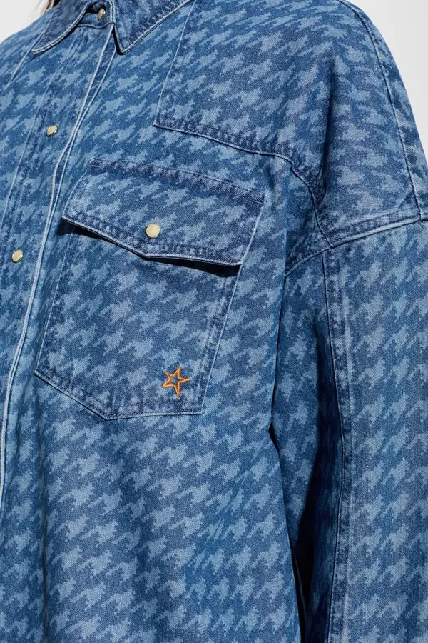 Perfect Moment Houndstooth Denim Shirt