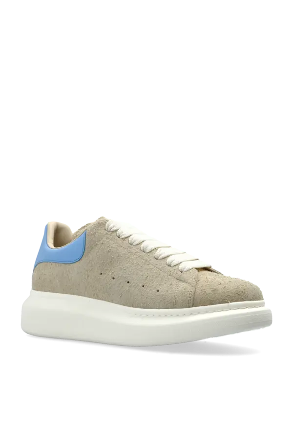 Alexander McQueen Suede Sneakers With Logo - Grey