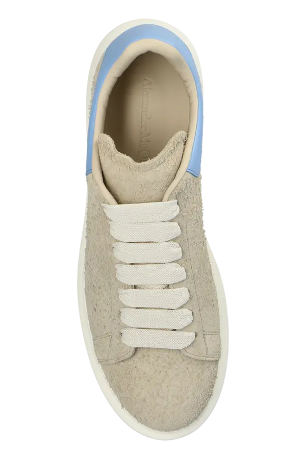 Alexander McQueen Suede Sneakers With Logo - Grey