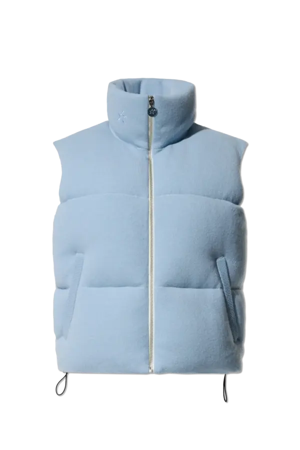 Perfect Moment Quilted Vest With Stand-up Collar - Blue