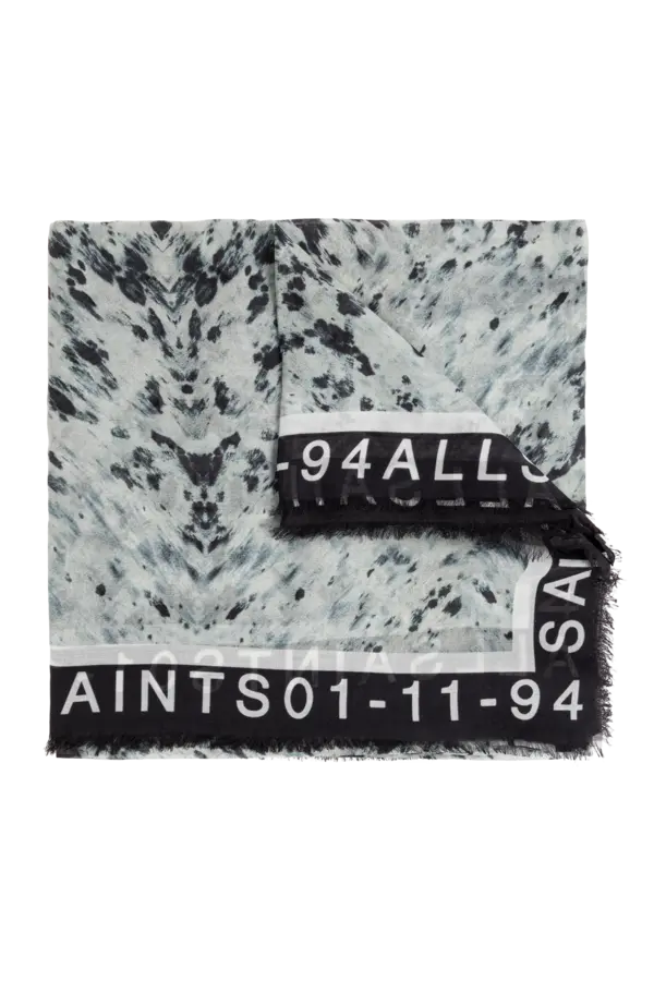 ALLSAINTS Patterned Scarf - Grey