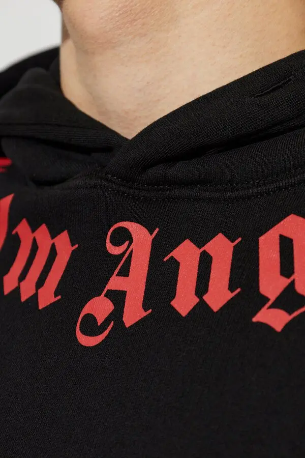 Palm Angels Hoodie With Gothic Inscription
