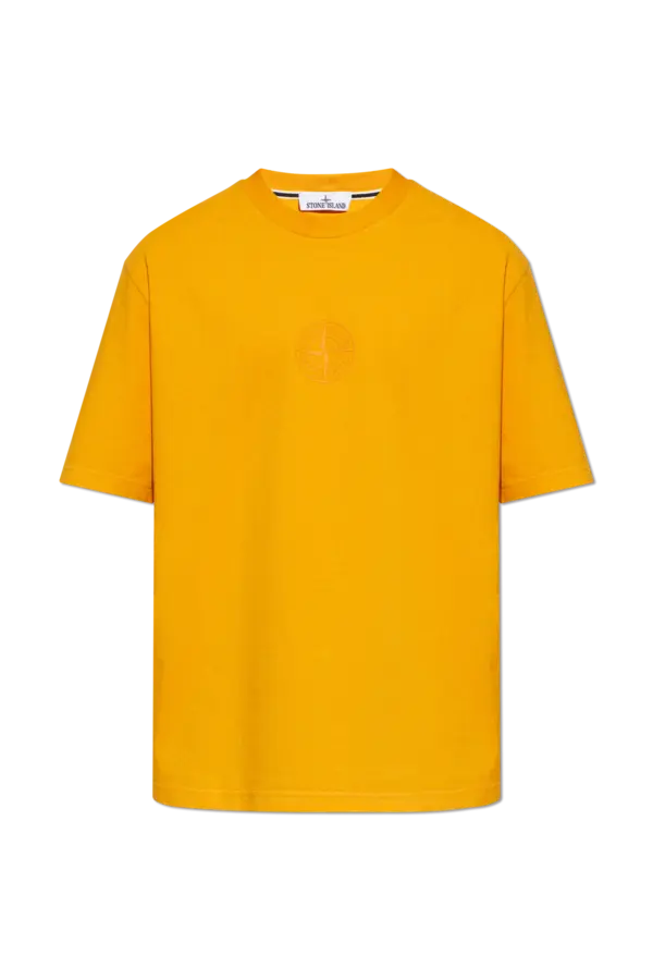 Stone Island T-shirt With Logo - Orange