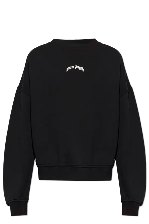 Palm Angels Sweatshirt With Printed Logo - Black