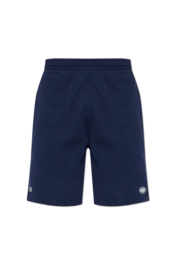 Lacoste Sweat Shorts With Logo Patch - Navy Blue