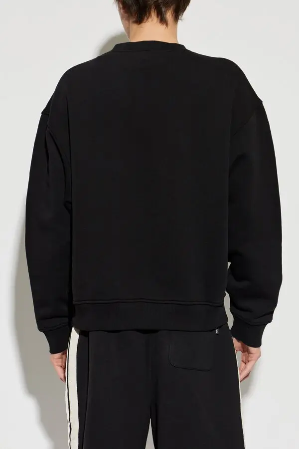 Palm Angels Sweatshirt With Teddy Bear Motif - Black