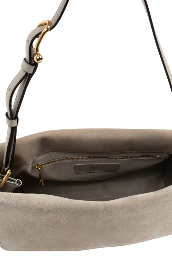 Furla Domus Medium Shoulder Bag - Grey