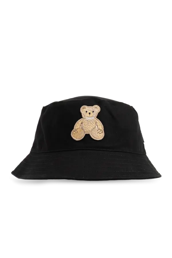 Palm Angels Hat With Bear Motif - Black