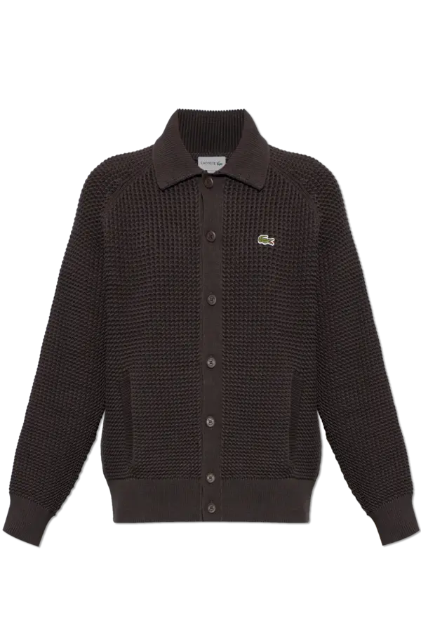 Lacoste Cardigan With Pockets - Brown