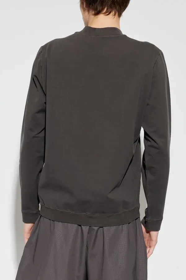 Stone Island Sweatshirt With Embroidered Logo - Grey