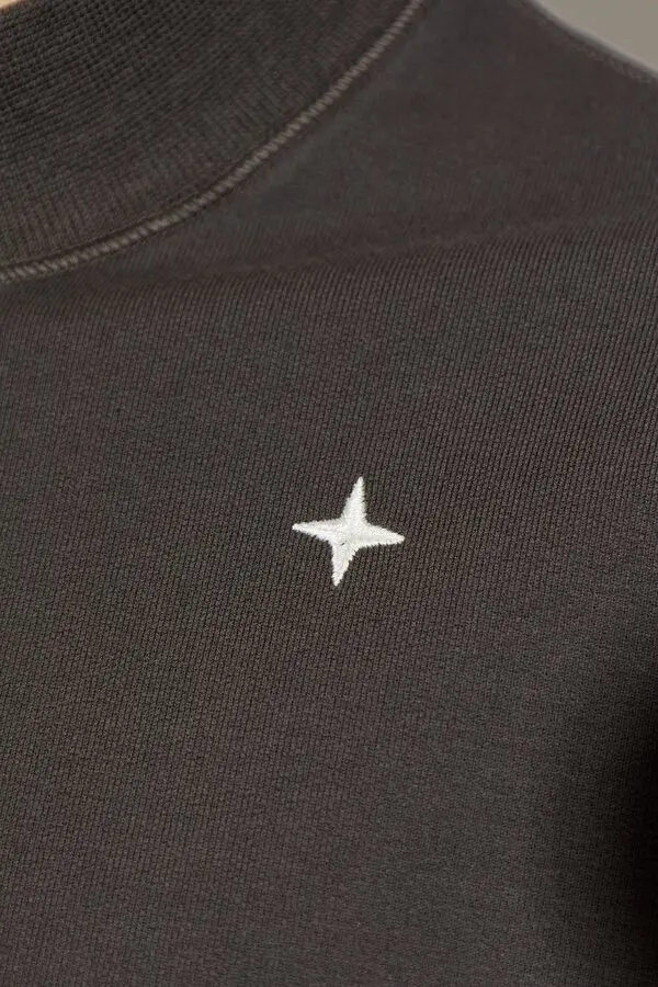 Stone Island Sweatshirt With Embroidered Logo - Grey