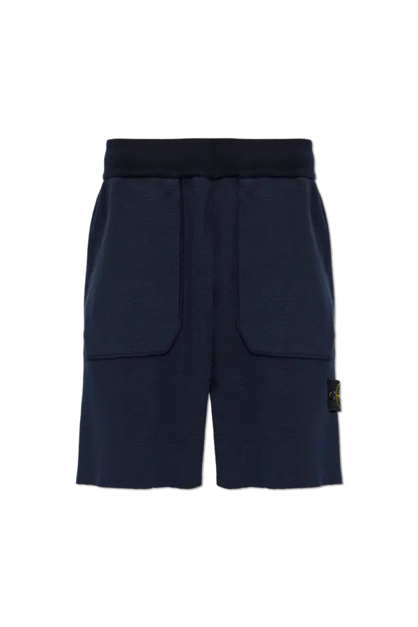 Stone Island Logo Patch Shorts - Navy Blue