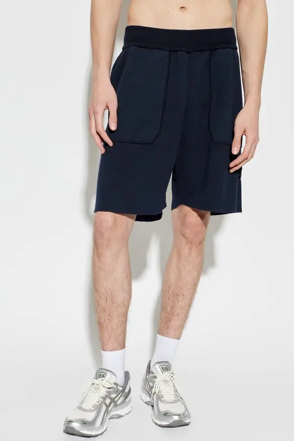 Stone Island Logo Patch Shorts - Navy Blue