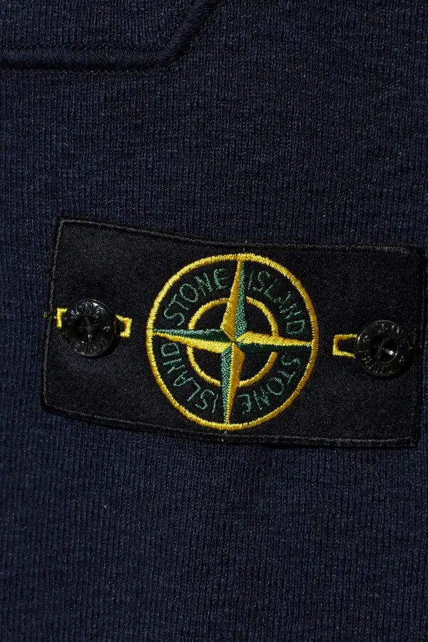 Stone Island Logo Patch Shorts - Navy Blue
