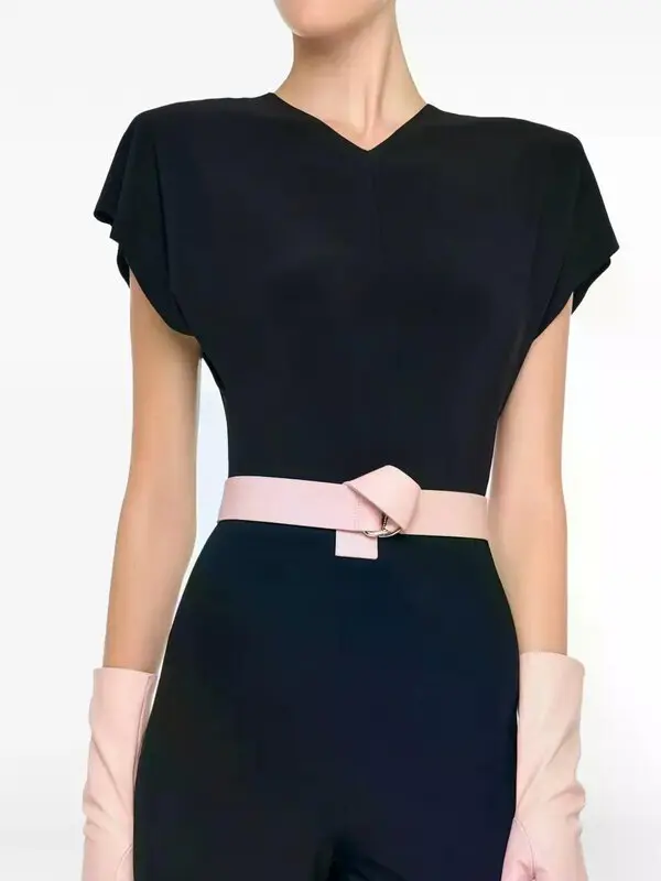 Norma Kamali Knot Buckle Belt - Black