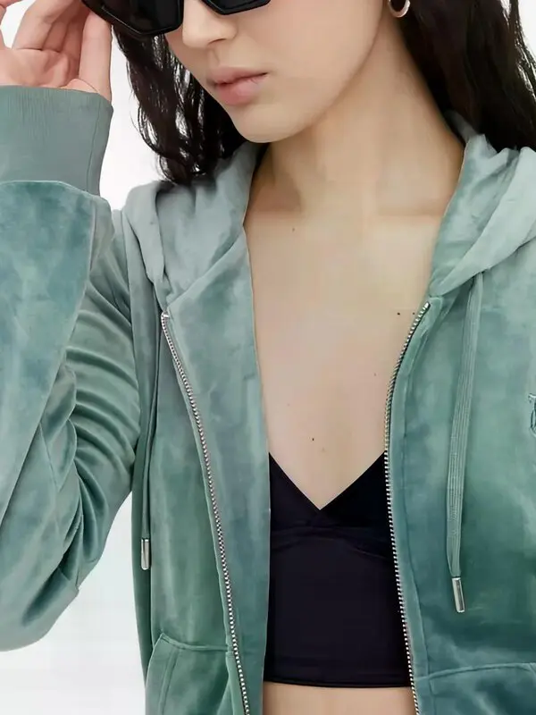 Juicy Couture Embroidered Zip-up Hoodie