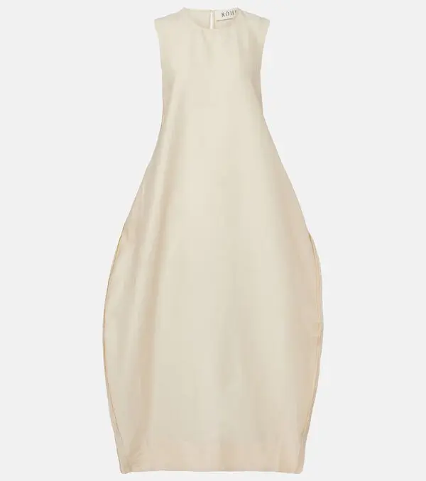 RÓHE Linen And Silk-blend Maxi Dress - Yellow