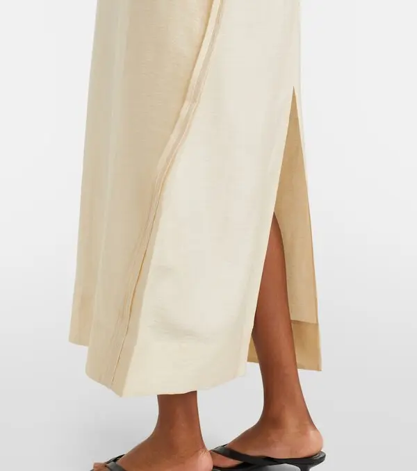 RÓHE Linen And Silk-blend Maxi Dress - Yellow