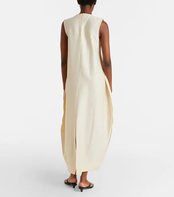 RÓHE Linen And Silk-blend Maxi Dress - Yellow