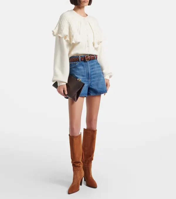 GIANVITO ROSSI Zaira Suede Knee-high Boots - Brown