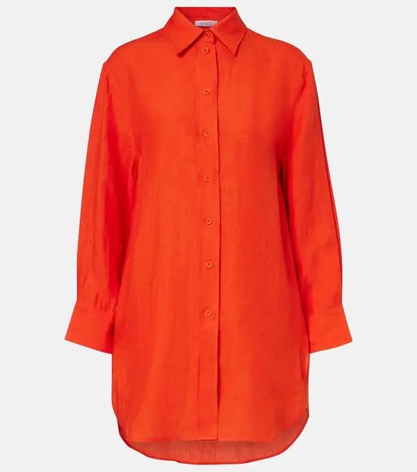 ERES Mignonnette Oversized Linen Shirt - Orange