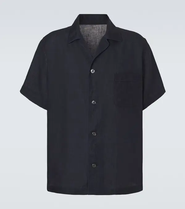 Brioni Linen Bowling Shirt