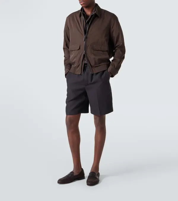 Brioni Appia Leather And Suede Loafers