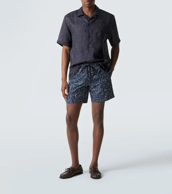 Brioni Printed Linen Shirt