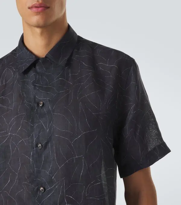 Brioni Printed Linen Shirt
