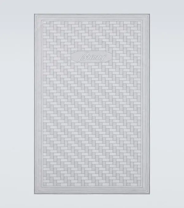 Brioni Logo Cotton Terry Beach Towel