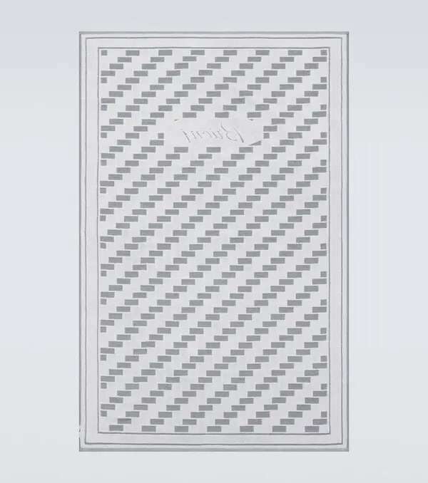 Brioni Logo Cotton Terry Beach Towel