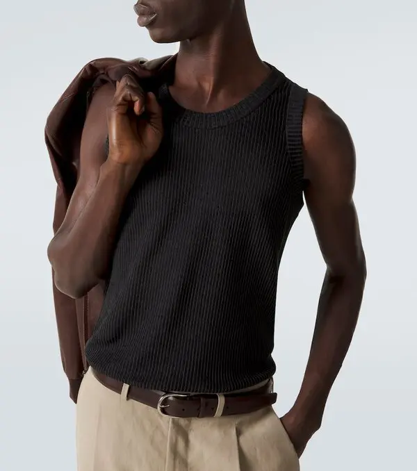 Brioni Ribbed-knit Tank Top