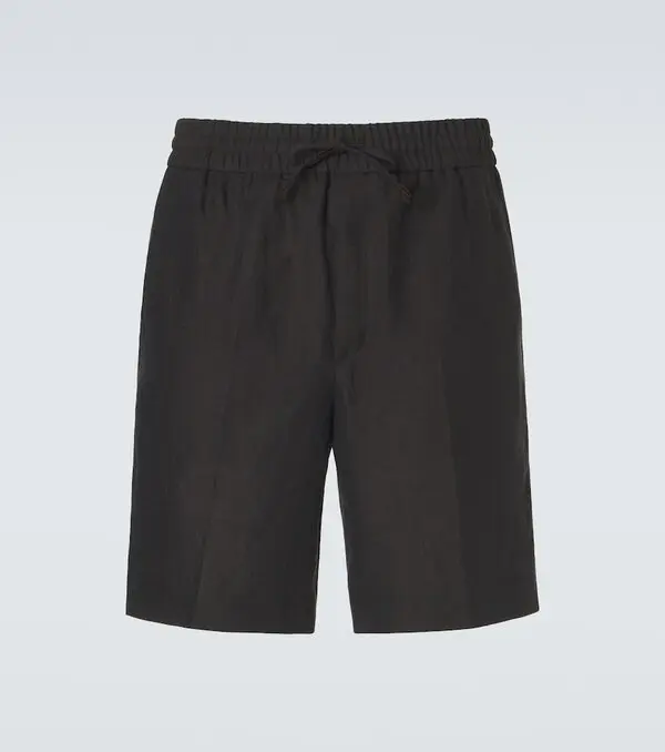 Brioni Linen Bermuda Shorts - Brown