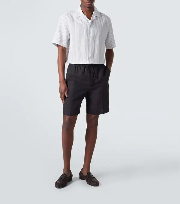 Brioni Linen Bermuda Shorts