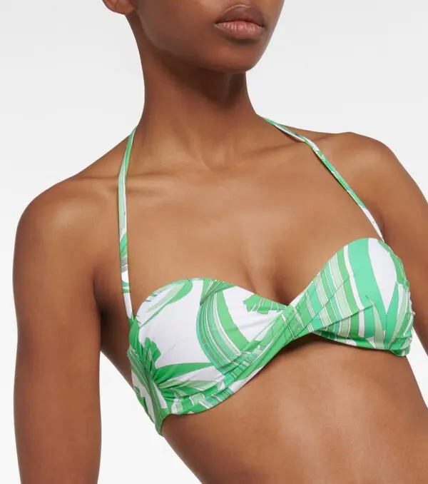 Melissa Odabash Printed Bikini Top - Green