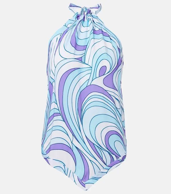 Melissa Odabash Raya Printed Halterneck Top - Multicoloured