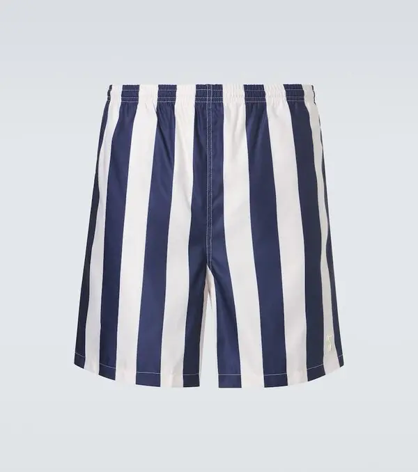 Ami Striped Swim Trunks - Blue