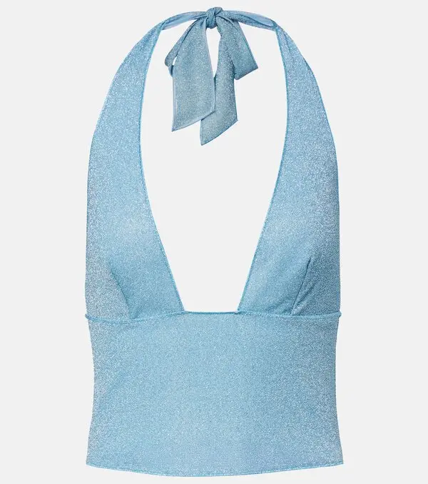 Oseree Lumière Halterneck Top - Blue