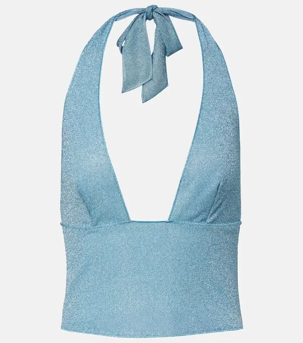 Oseree Oserèe Lumière Halterneck Top - Blue