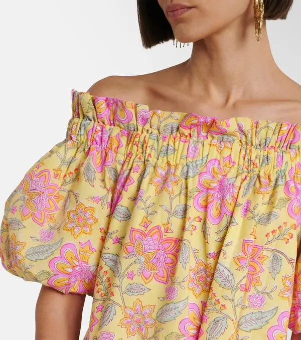 JULIET DUNN Floral Cotton Minidress