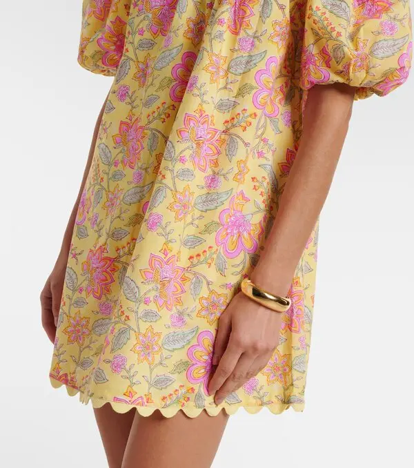 JULIET DUNN Floral Cotton Minidress