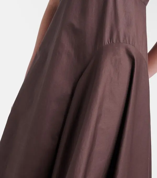 ALEMAIS Alémais Puff-sleeve Cotton Maxi Dress
