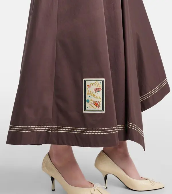 ALEMAIS Alémais Puff-sleeve Cotton Maxi Dress