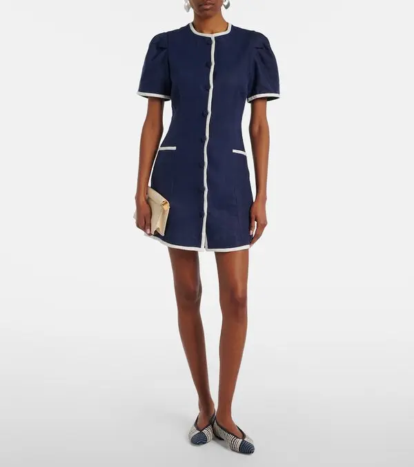 Faithfull The Brand Madeline Linen Mini Dress