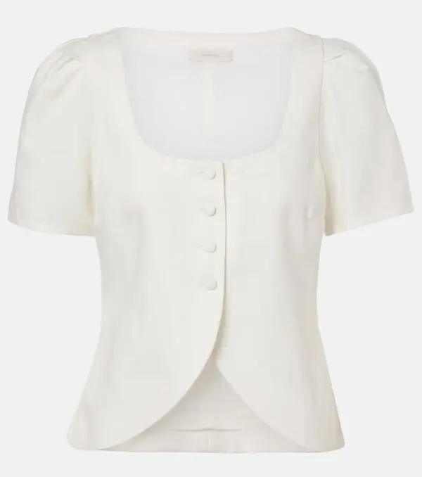 Faithfull The Brand Emma Linen Top - White