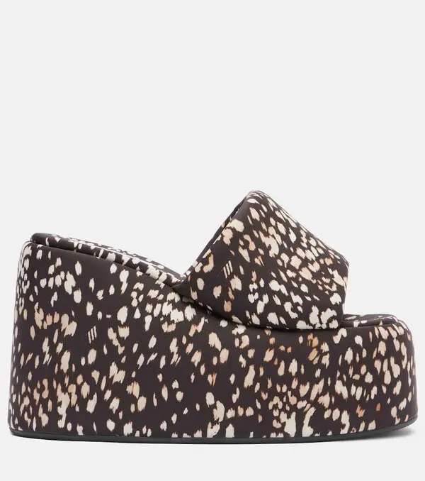Attico Mochi Leopard-print Platform Sandals