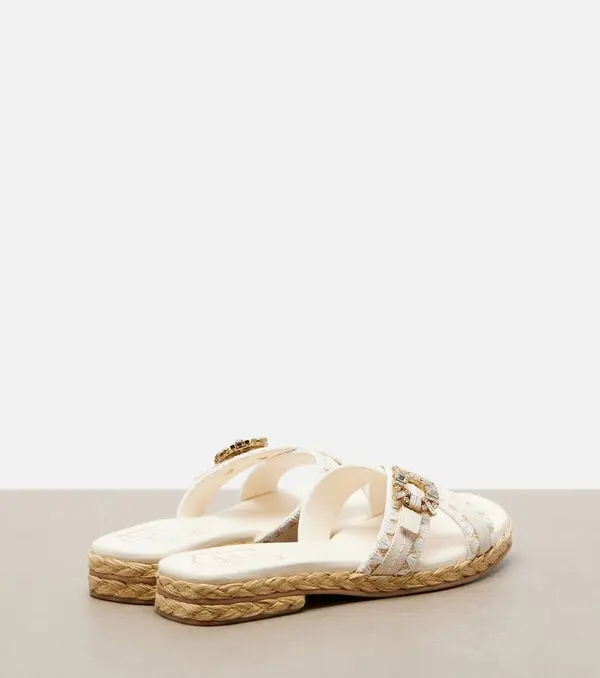 ROGER VIVIER Espa Embellished Leather Mules