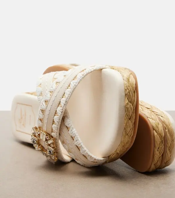 ROGER VIVIER Espa Embellished Leather Mules